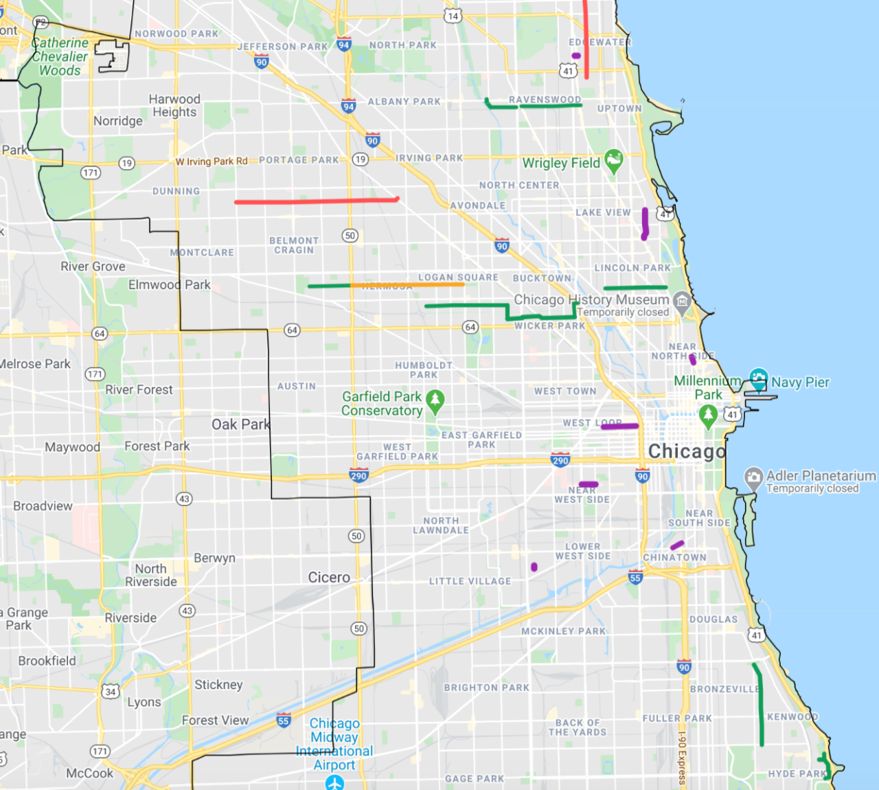 Map: Here are the latest Chicago Slow Streets and Cafe Streets ...