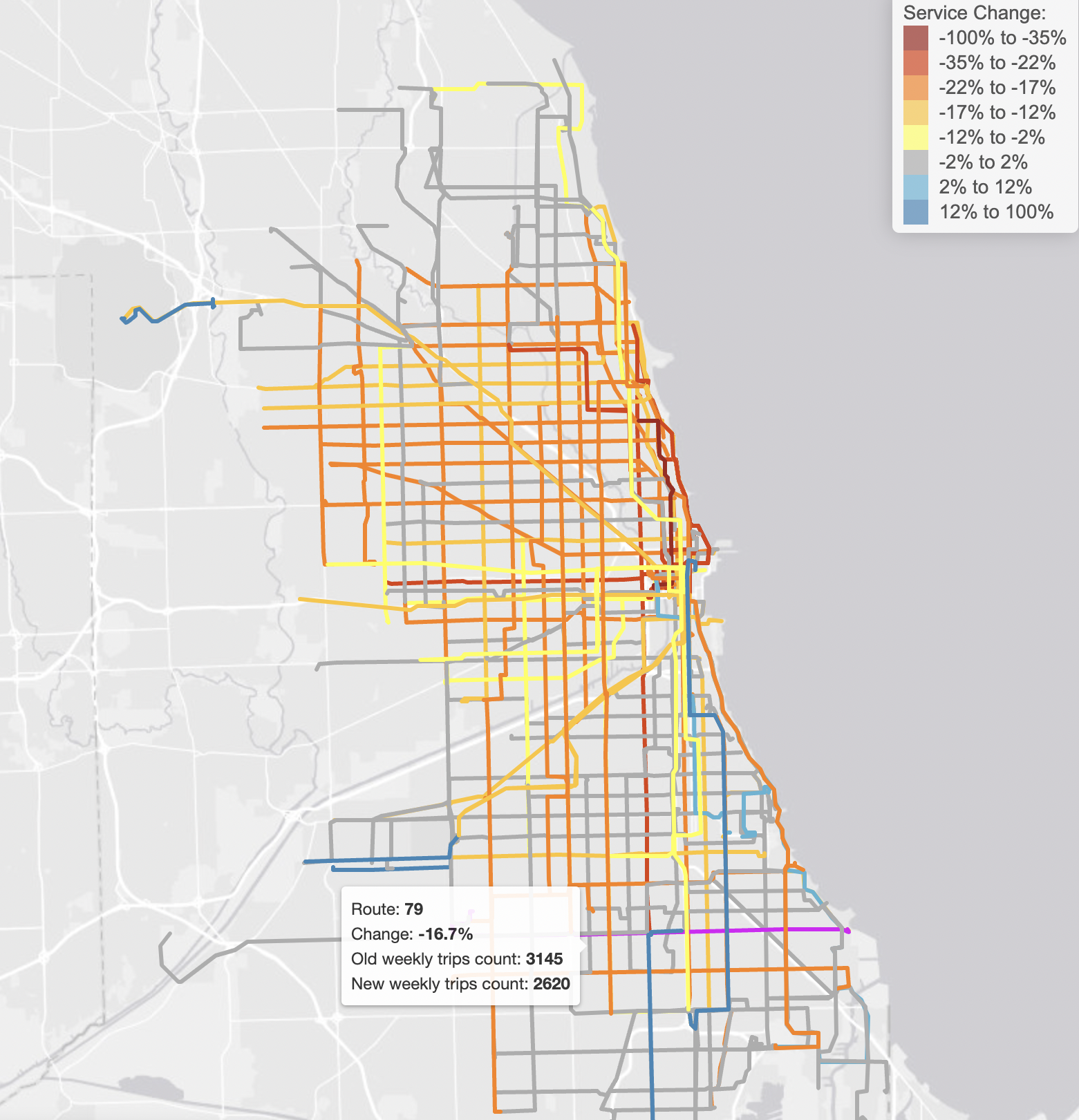 Commuters Take Action maps just how deep cuts in scheduled CTA service ...