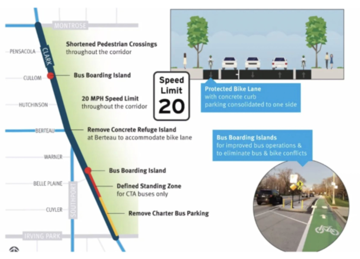Concrete protection comes to Clark bike lanes north of Berteau, which ...