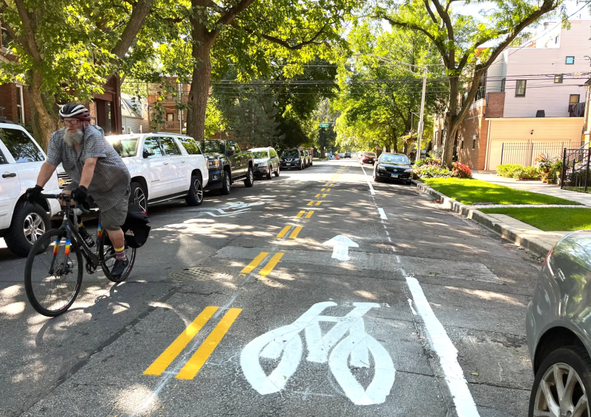 Get a pizza the action: Take a virtual ride on the new raised bike lane ...