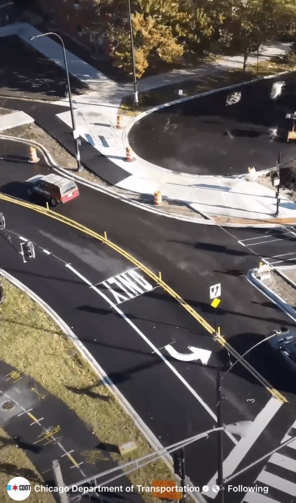 The new street design of Logan Square's Centennial Monument traffic ...